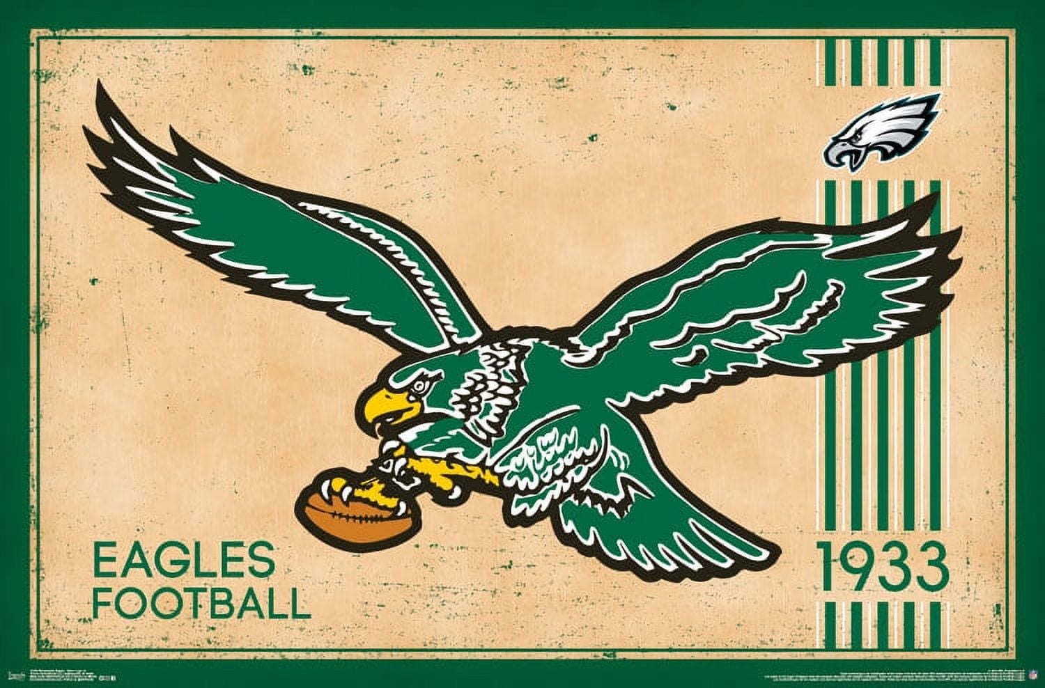 NFL Philadelphia Eagles - Retro Logo 14 Wall Poster, 22.375" x 34 ...