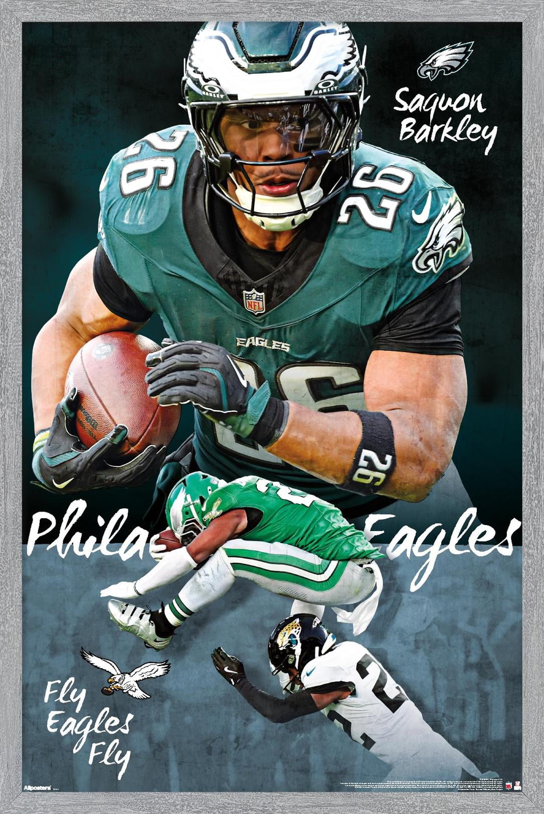NFL Philadelphia Eagles - Saquon Barkley 25 Wall Poster, 14.725" x 22. ...
