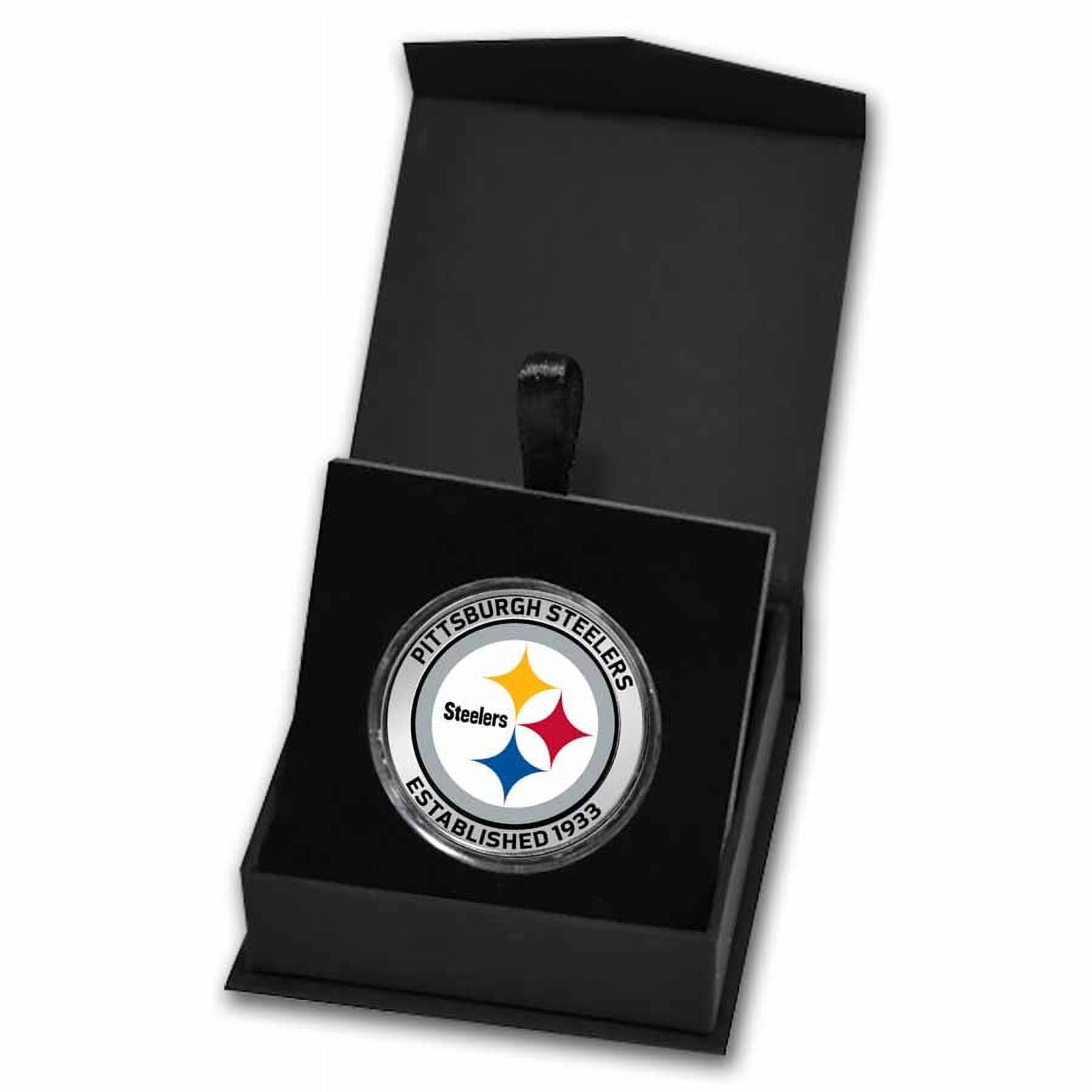 NFL Pittsburgh Steelers 1 oz Silver Colorized Round (w/Box) - Walmart.com