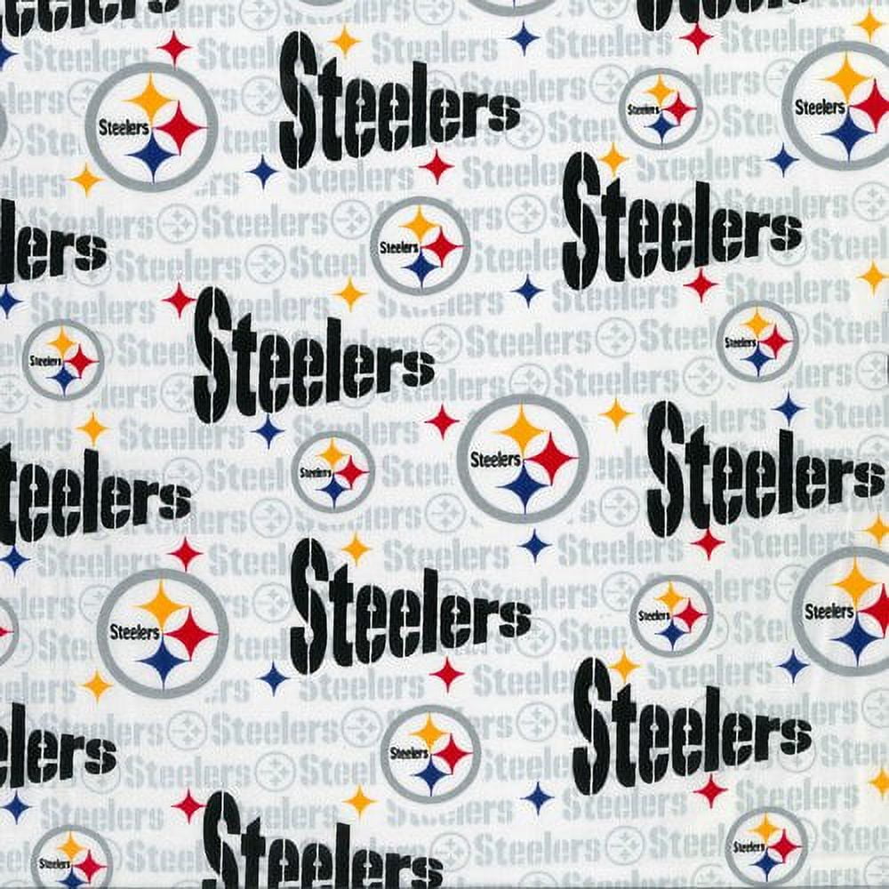 NFL Pittsburgh Steelers 58" 100% Cotton Sports Logo Craft Fabric By the ...