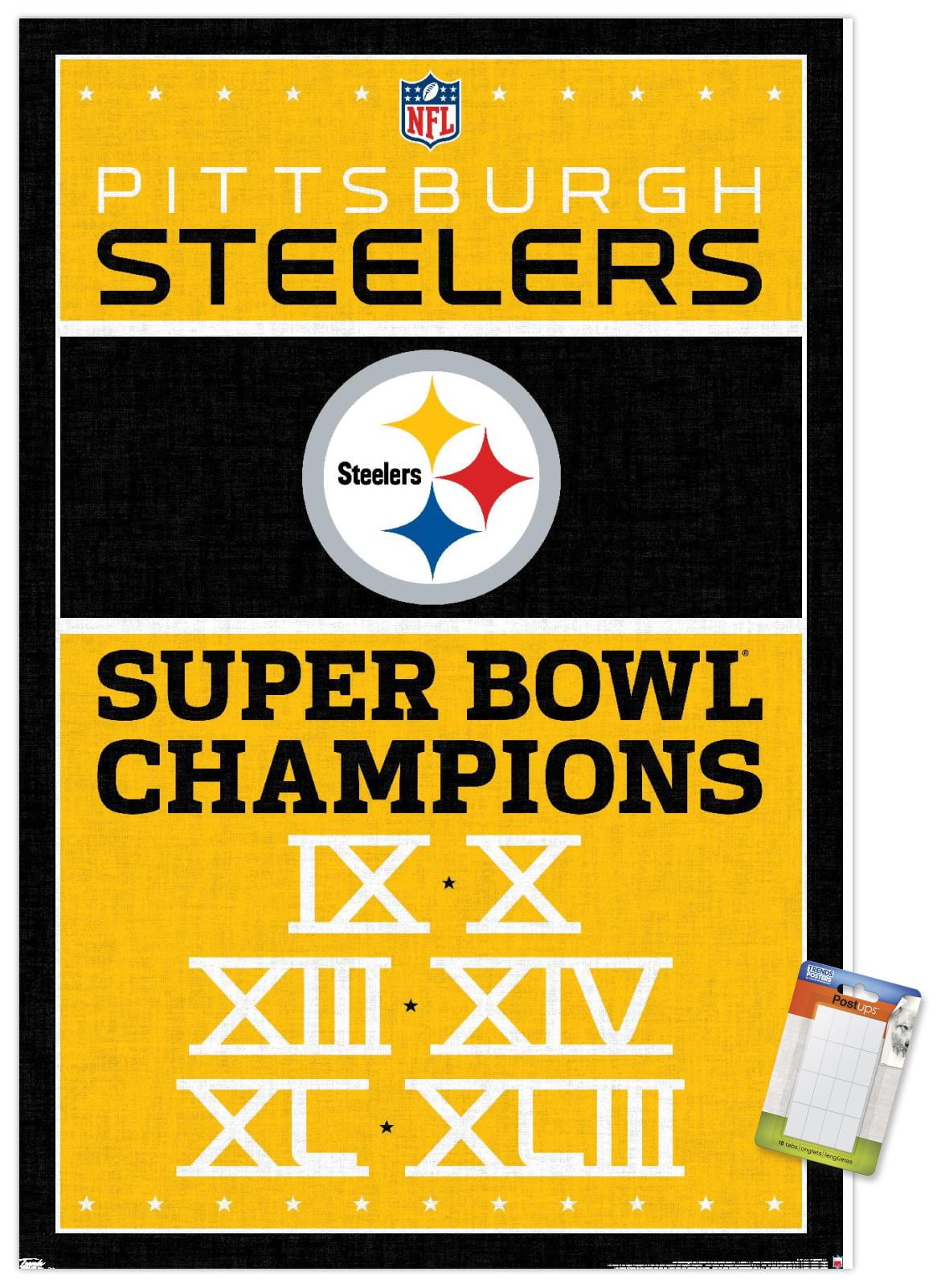 NFL Pittsburgh Steelers - Champions 13 Wall Poster, 22.375" x 34 ...