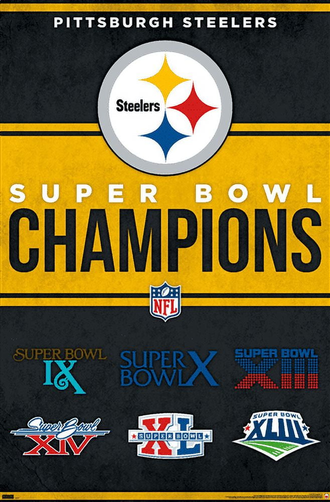 NFL Pittsburgh Steelers - Champions 23 Wall Poster, 22.375" x 34 ...