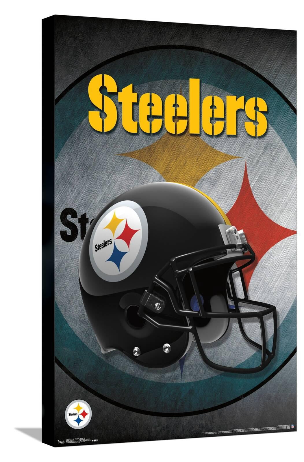 NFL Pittsburgh Steelers - Helmet 16 Canvas Wall Poster, 14.725" x 22. ...