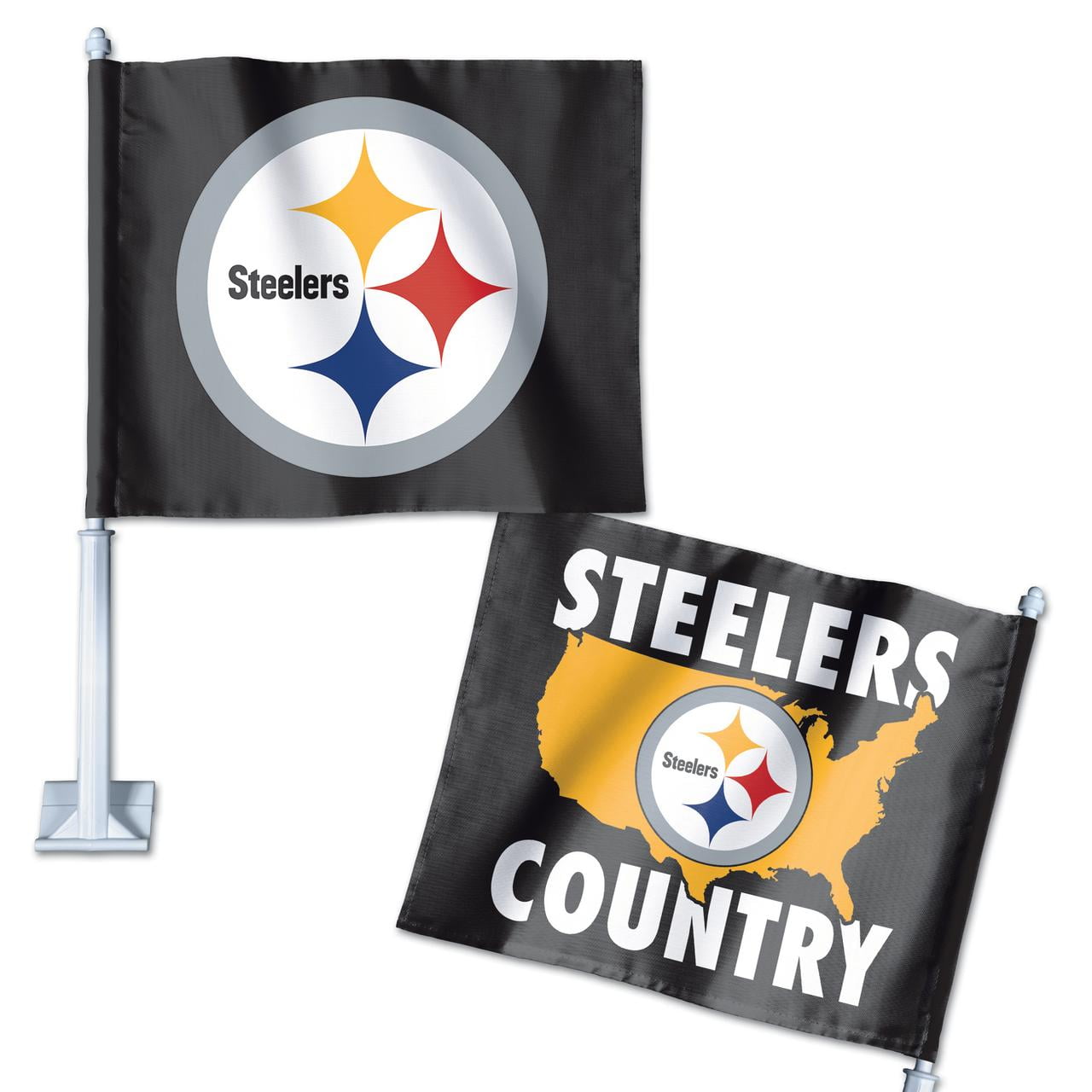 NFL Pittsburgh Steelers Home Car Flag - Walmart.com