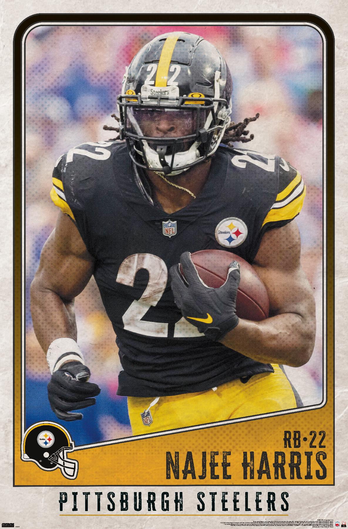 NFL Pittsburgh Steelers - Najee Harris 22 Wall Poster, 22.375" x 34 ...