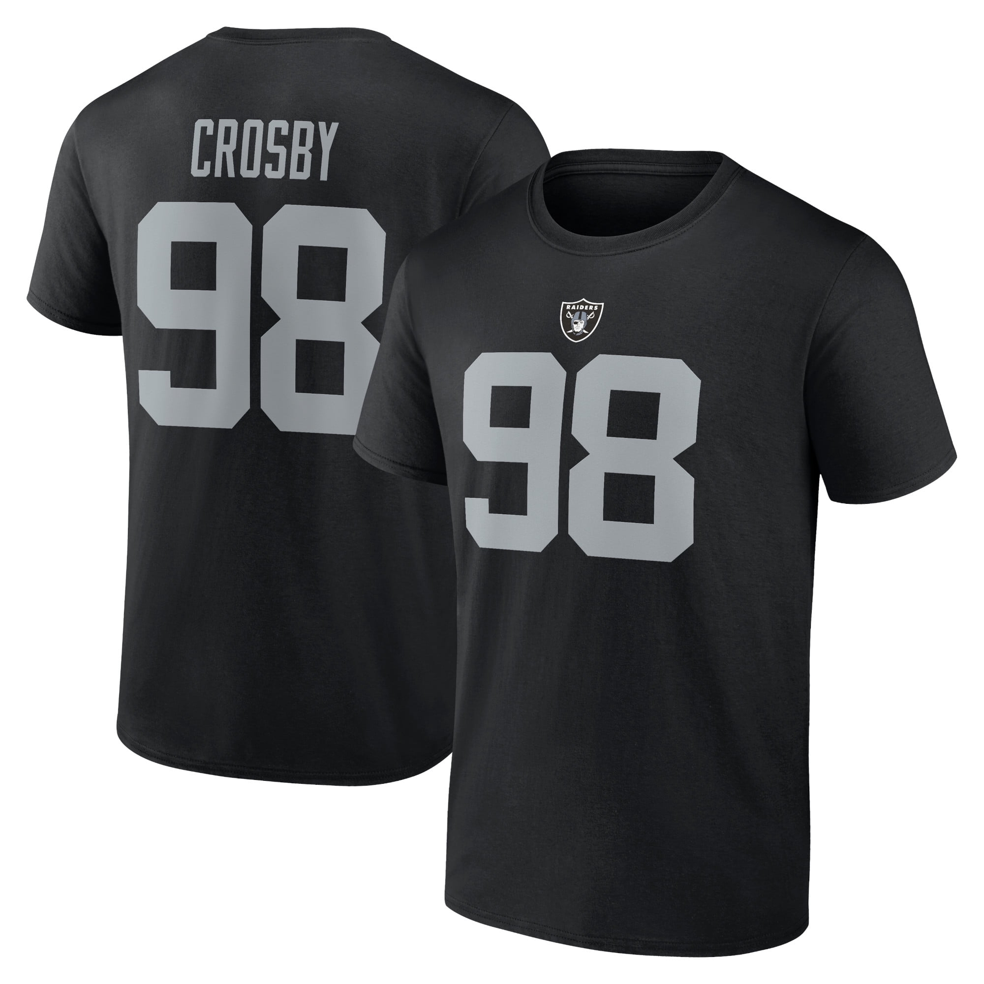 NFL RAIDERS Men's Primary Color Short Sleeve Cotton Crew Tee Name ...