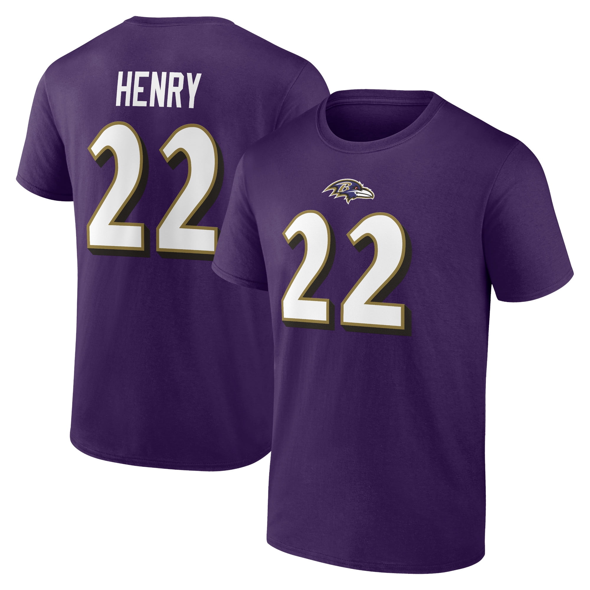 NFL Derrick Henry Baltimore Ravens Mens Name & Number Short Sleeve Tee ...