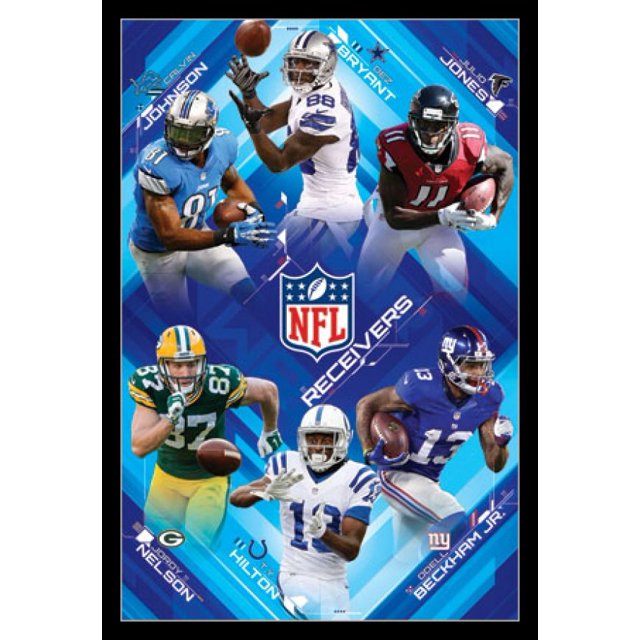 NFL - Receivers 15 Laminated & Framed Poster Print (24 x 36) - Walmart.com