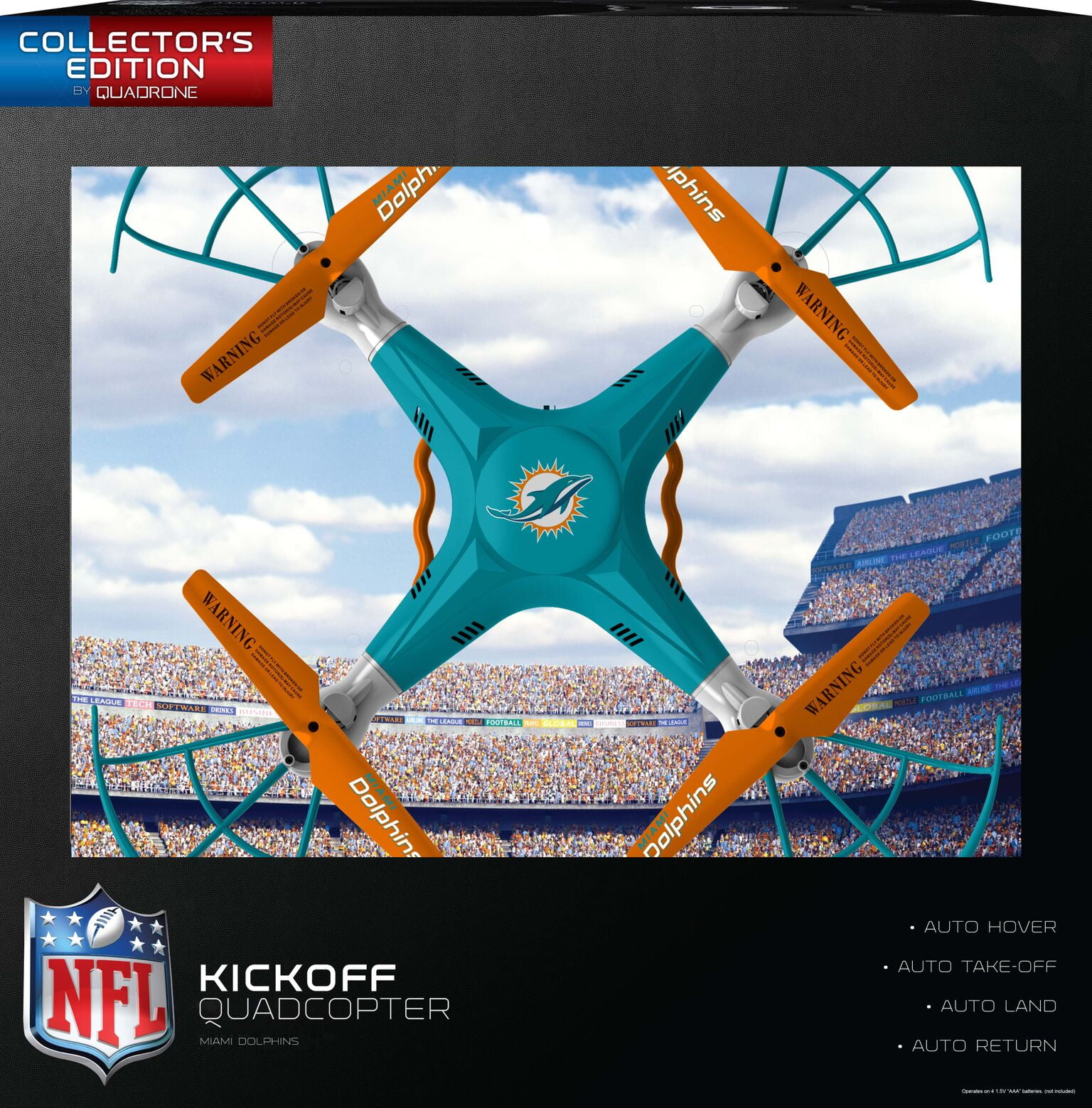 Free Shipping! NFL Remote Control Drone - Miami Dolphins Toy Flight ...