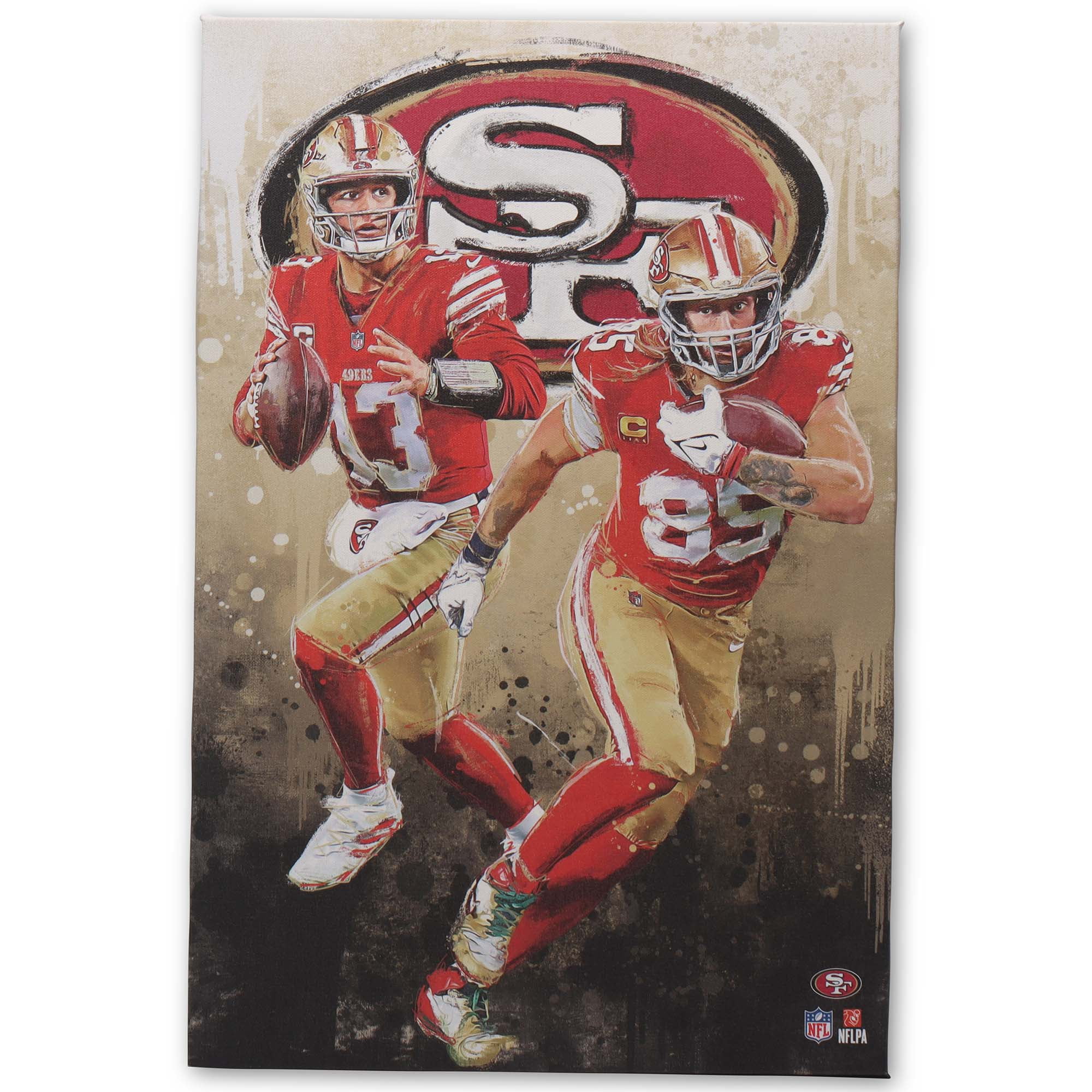 NFL San Francisco 49ers Brock Purdy & George Kittle Painterly Graffiti ...