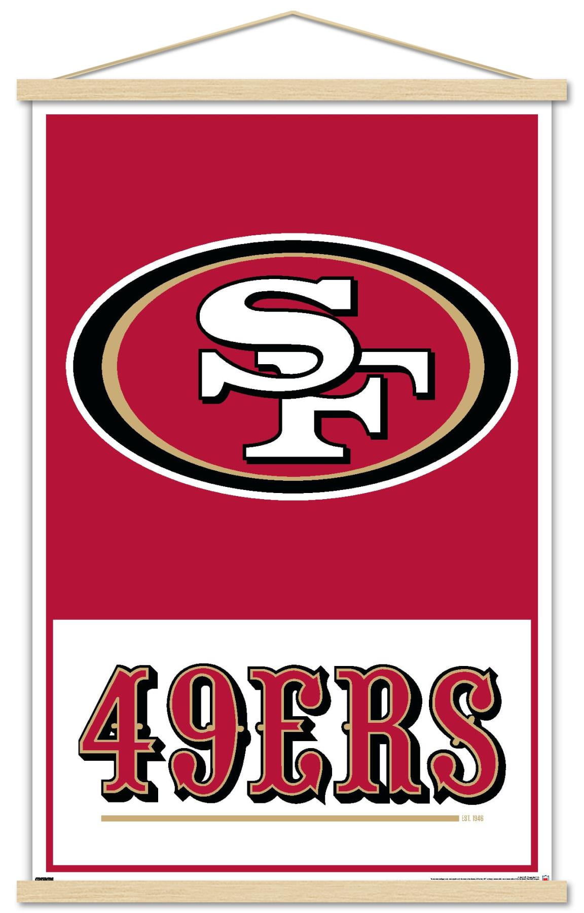 NFL San Francisco 49ers - Logo 21 Wall Poster with Magnetic Frame, 22. ...