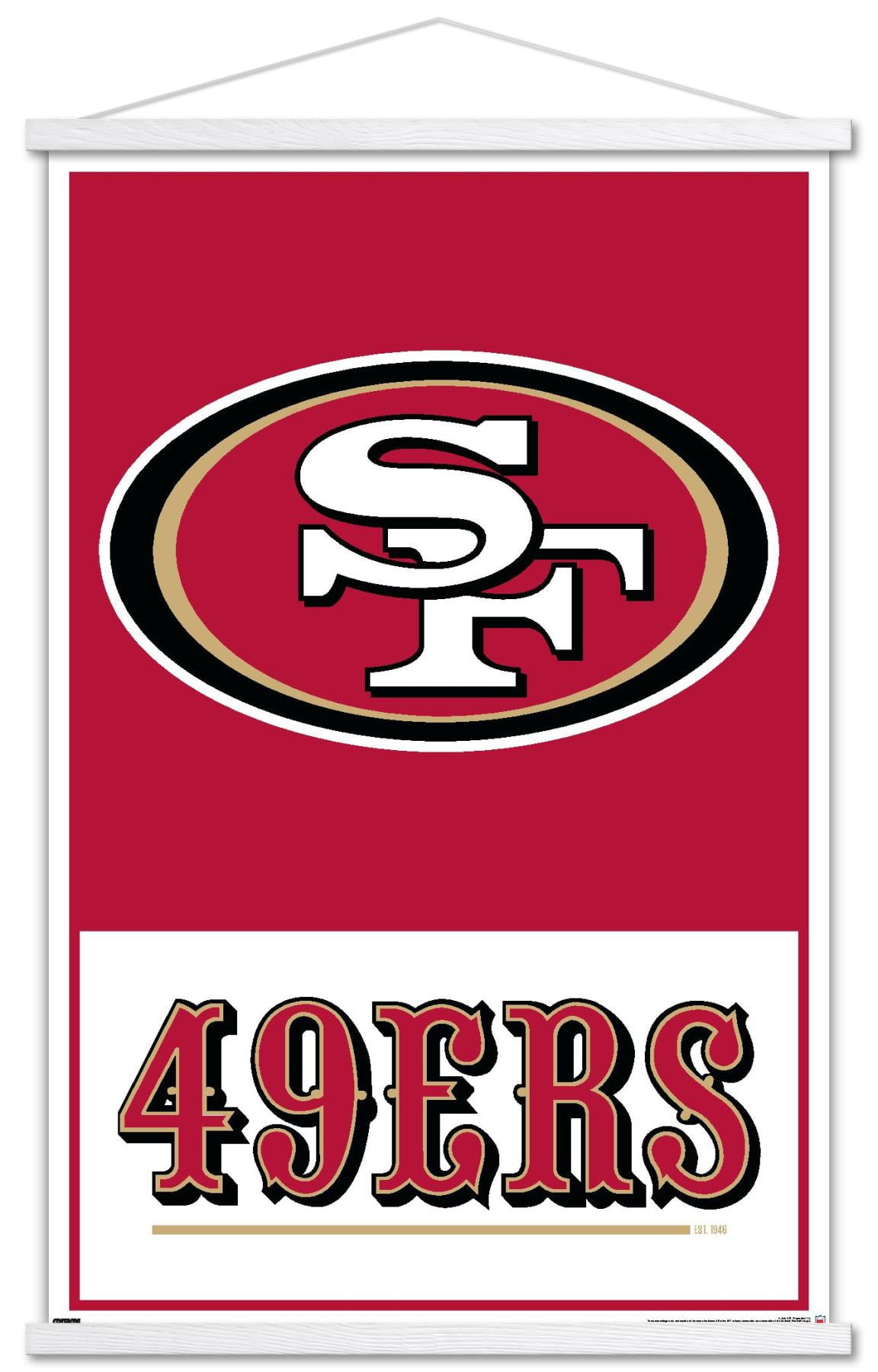 NFL San Francisco 49ers - Logo 21 Wall Poster with Magnetic Frame, 22. ...