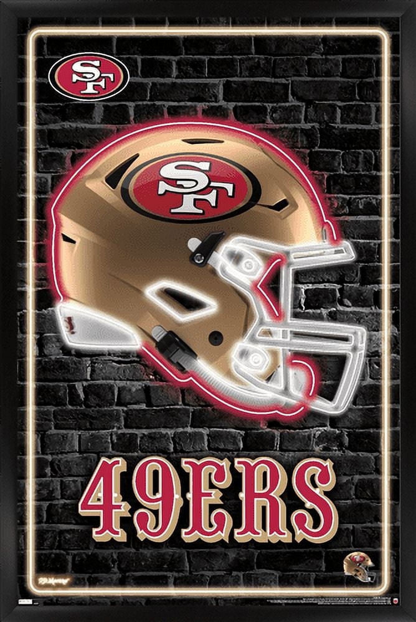 NFL San Francisco 49ers - Neon Helmet 23 Wall Poster, 14.725" x 22.375 ...
