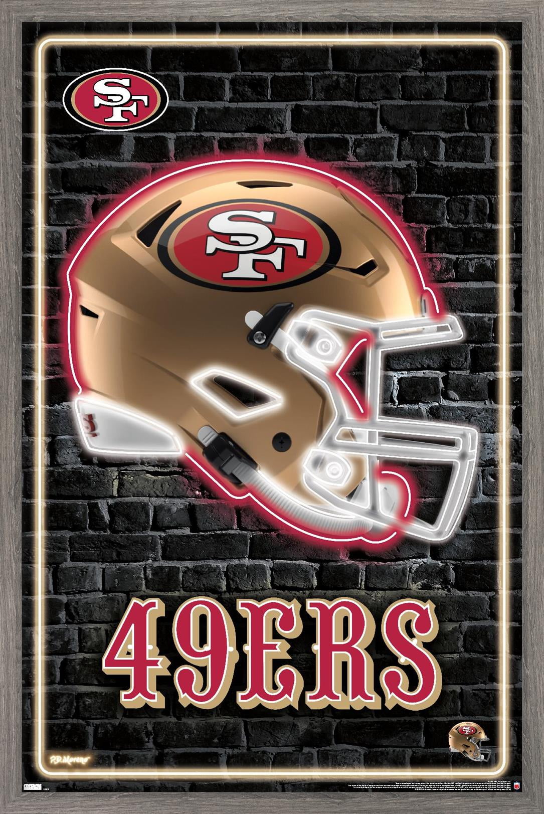 NFL San Francisco 49ers - Neon Helmet 23 Wall Poster, 22.375" x 34 ...