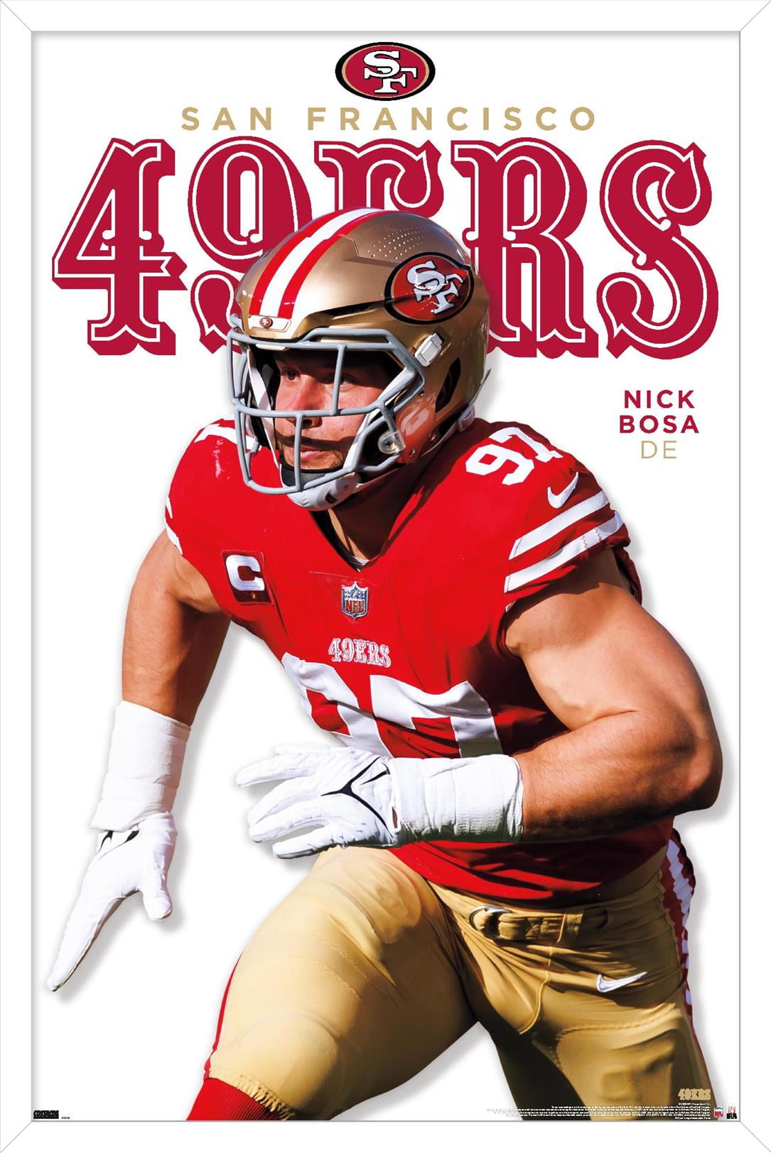 NFL San Francisco 49ers - Nick Bosa Feature Series 23 Wall Poster, 22. ...