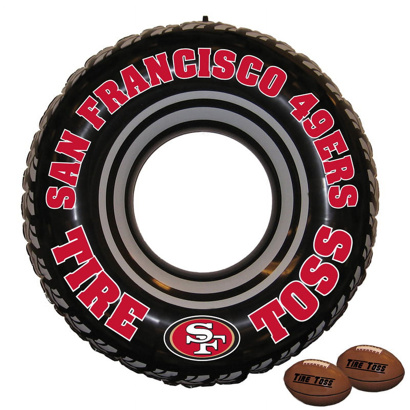 Fremont Die NFL San Francisco 49ers Inflatable Tire Toss Game with 2 ...