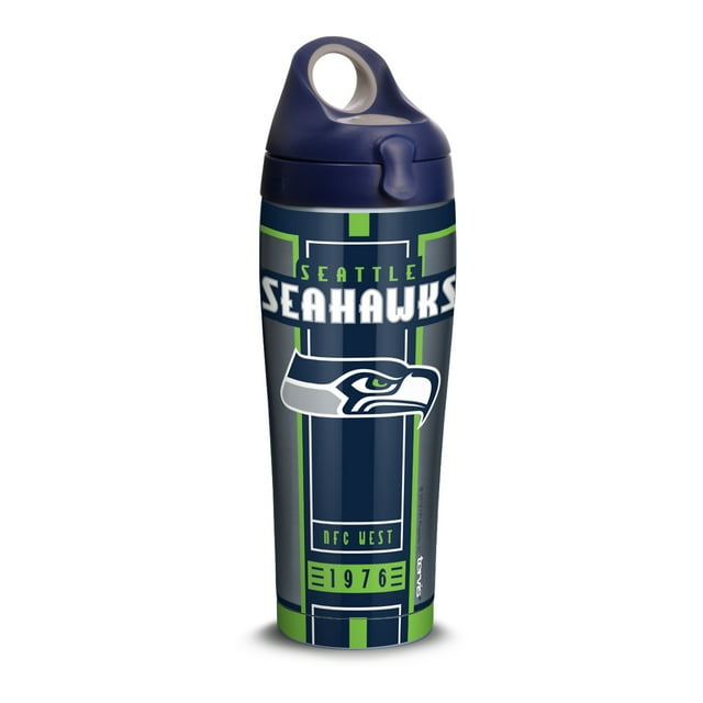 NFL Seattle Seahawks Blitz 24 oz Stainless Steel Water Bottle with lid ...