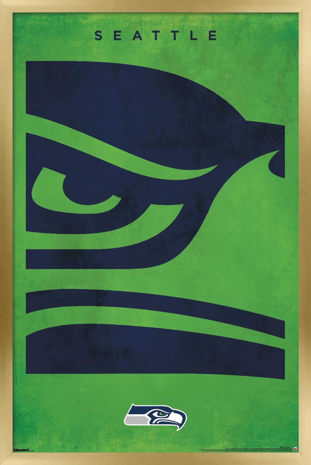 NFL Seattle Seahawks - Logo 25 Wall Poster, 22.375" x 34" Framed ...
