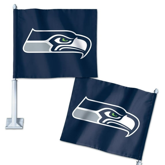 NFL Seattle Seahawks Team 12" x 14" Car Flag with Attachment - Walmart.com