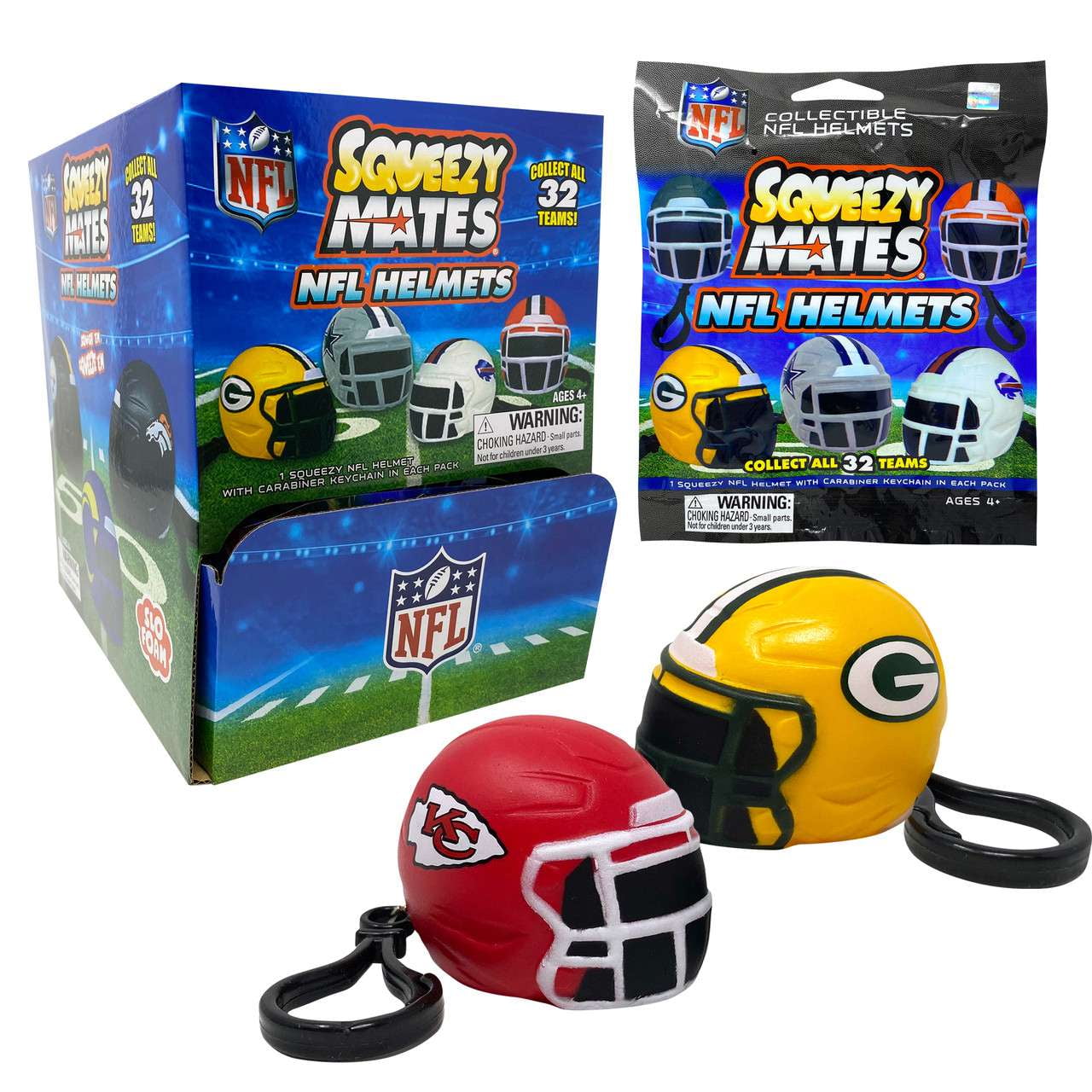 NFL Squeezy Helmet Series 1 Football Mystery Box (24 Packs) - Walmart.com