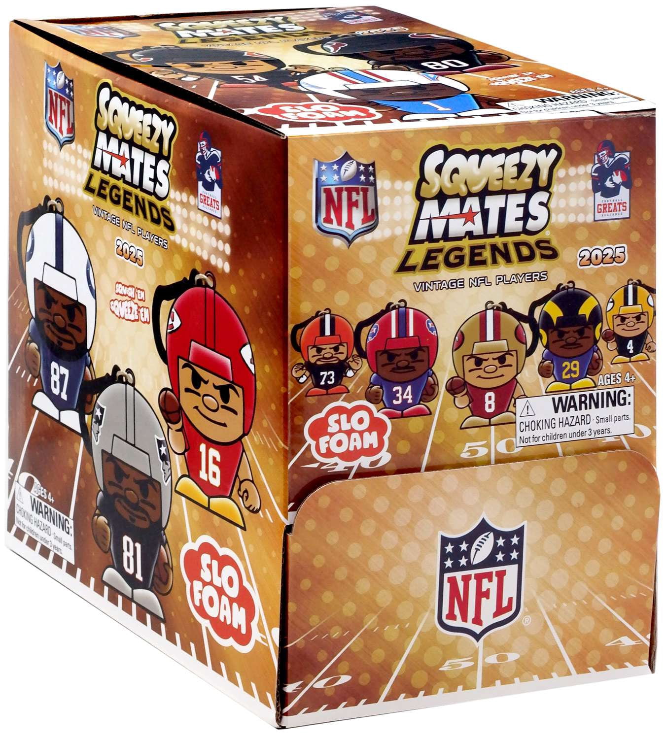 NFL Squeezy Mates Football Legends Series 2 Mystery Box (24 Packs ...