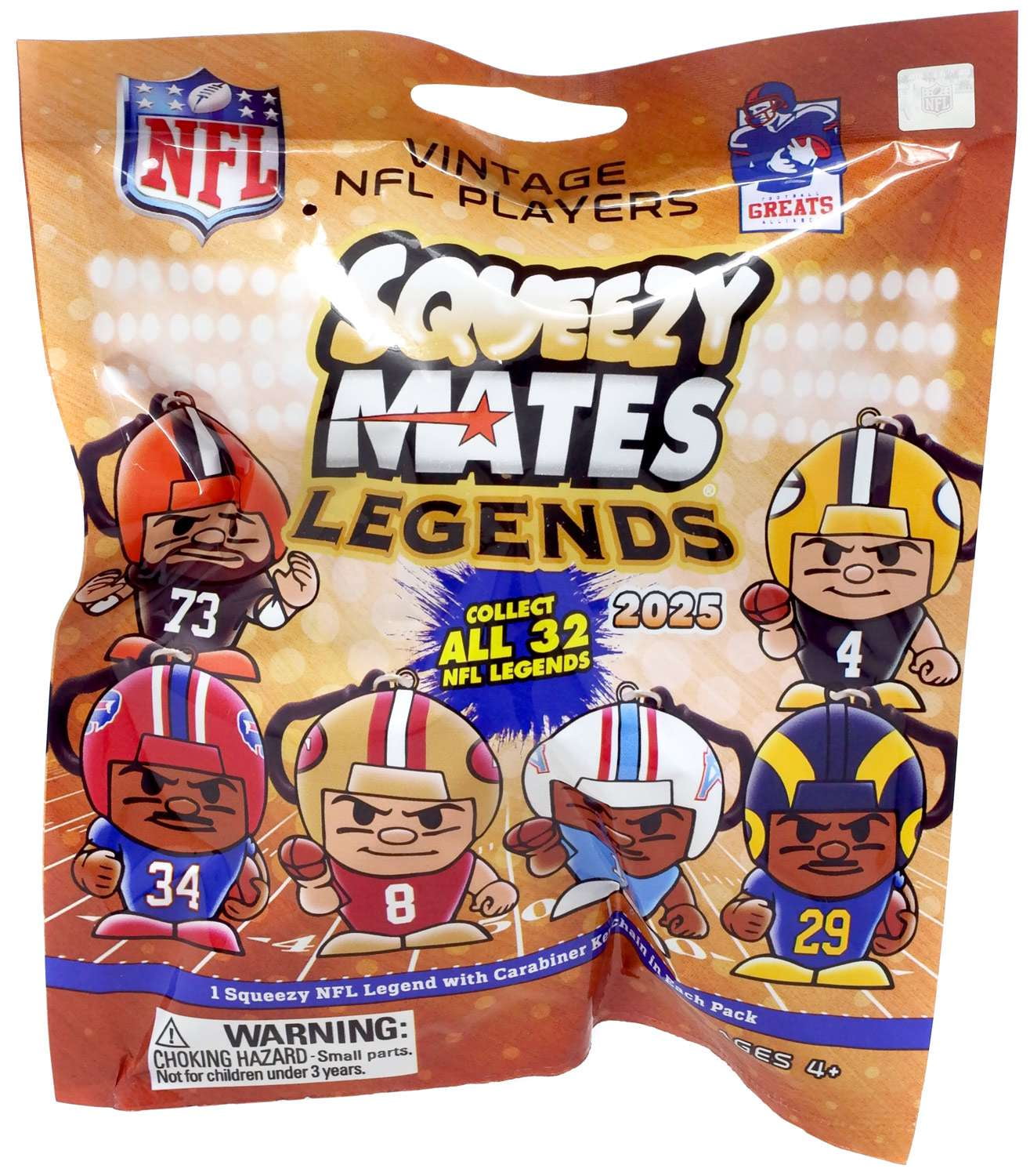 NFL Squeezy Mates Football Legends Series 2 Mystery Pack (1 RANDOM Slo ...