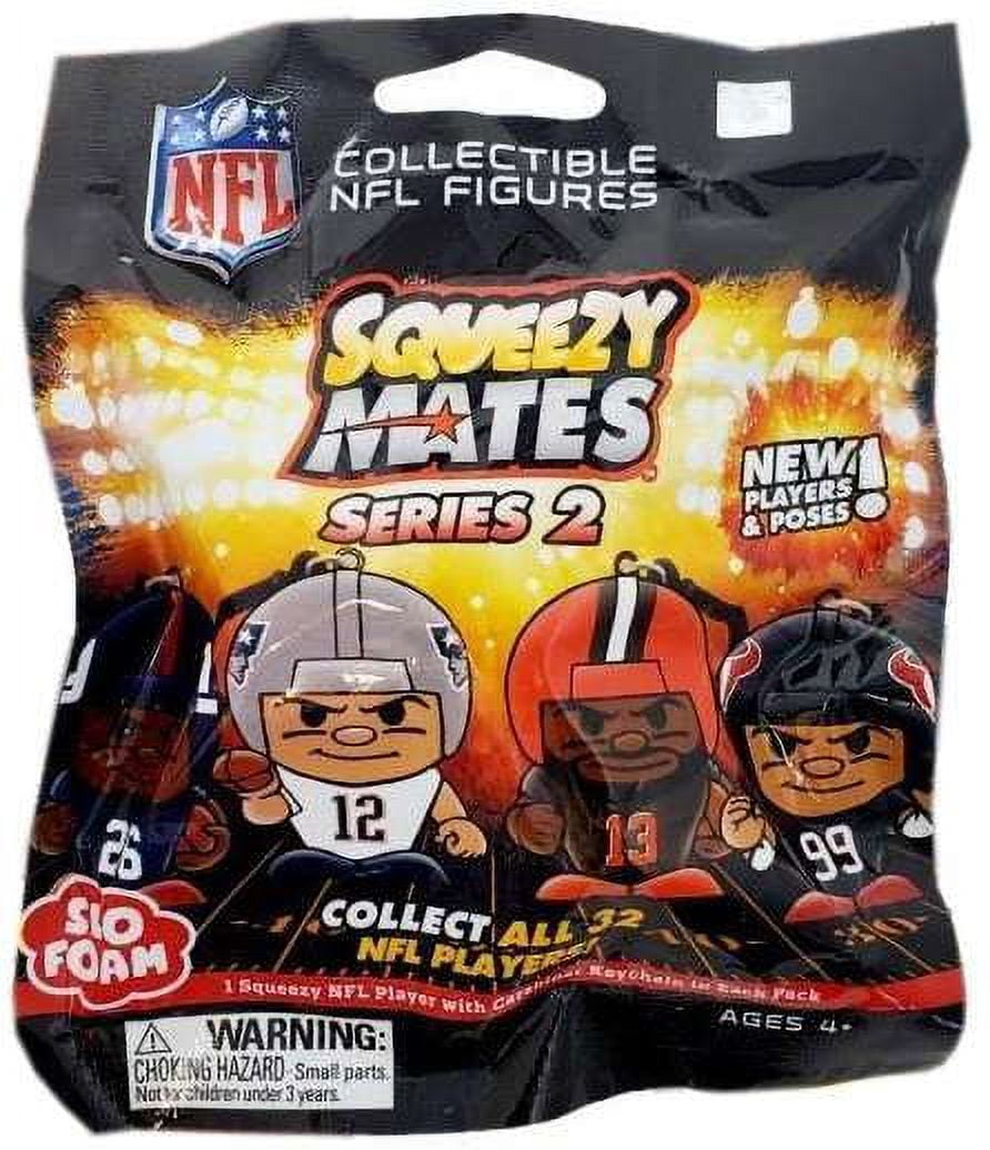 NFL Squeezy Mates Series 2 Football Mystery Pack (1 RANDOM Slo Foam ...