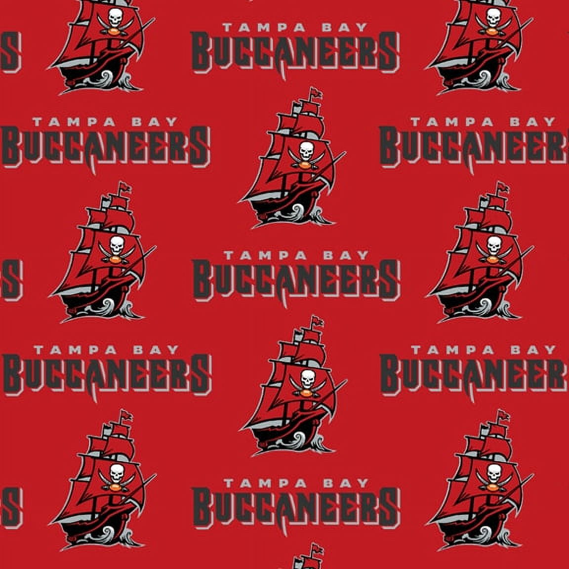 NFL Tampa Bay Buccaneers 58" 100% Cotton Sports Logo Craft Fabric By ...