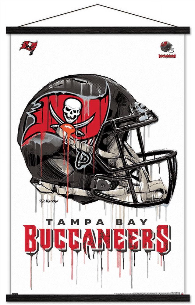 NFL Tampa Bay Buccaneers - Drip Helmet 20 Wall Poster with Magnetic ...