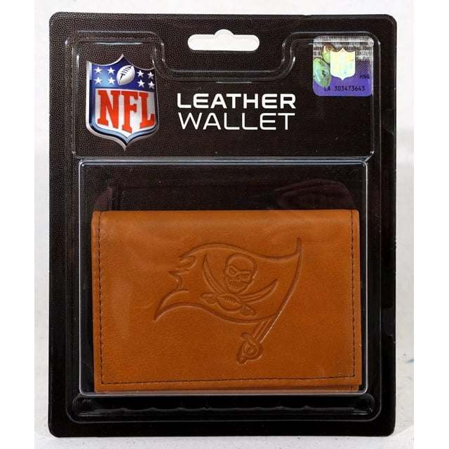 Official NFL Leather Wallet TriFold Embossed Tampa Bay Buccaneers ...