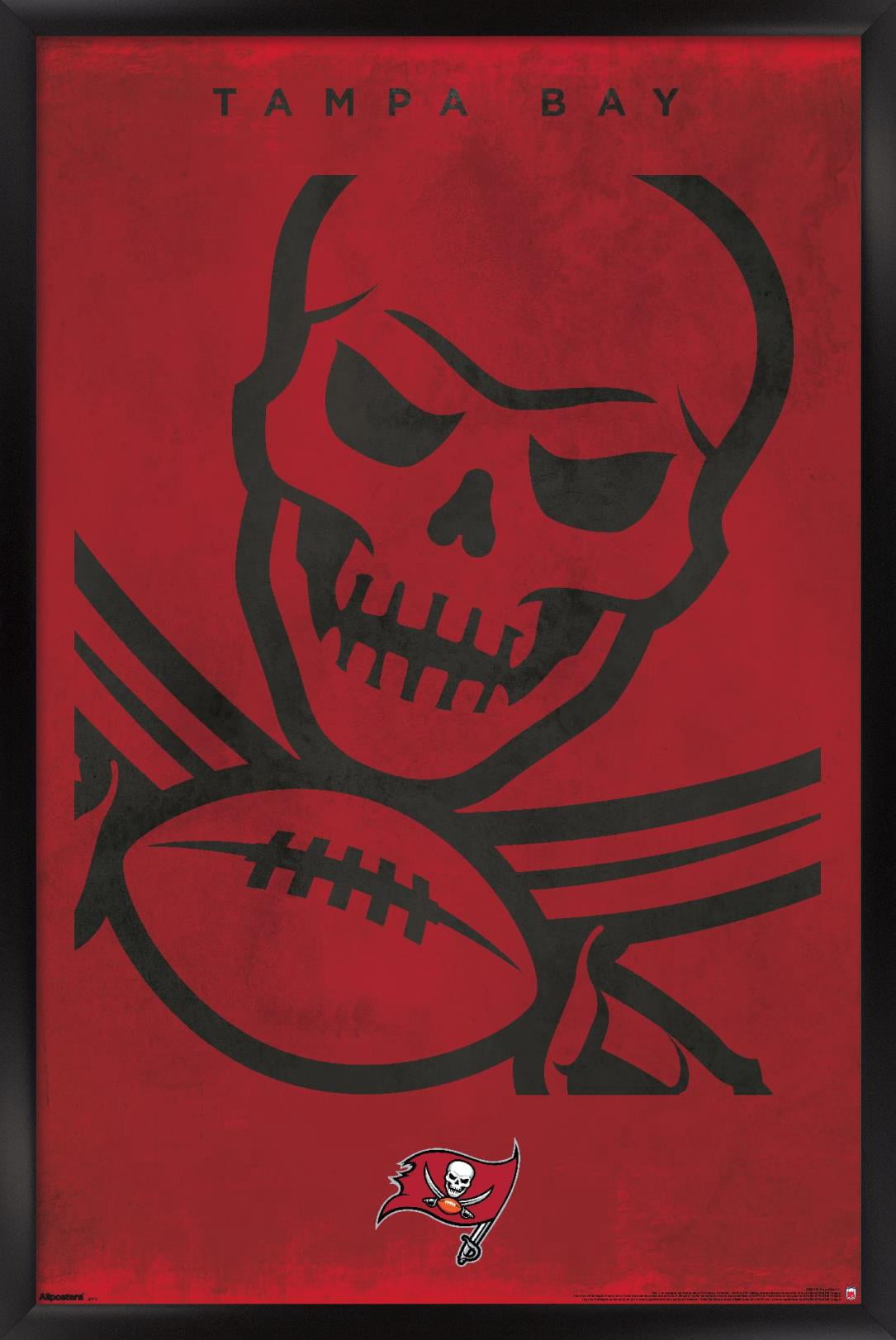 NFL Tampa Bay Buccaneers - Logo 25 Wall Poster, 22.375" x 34" Framed ...