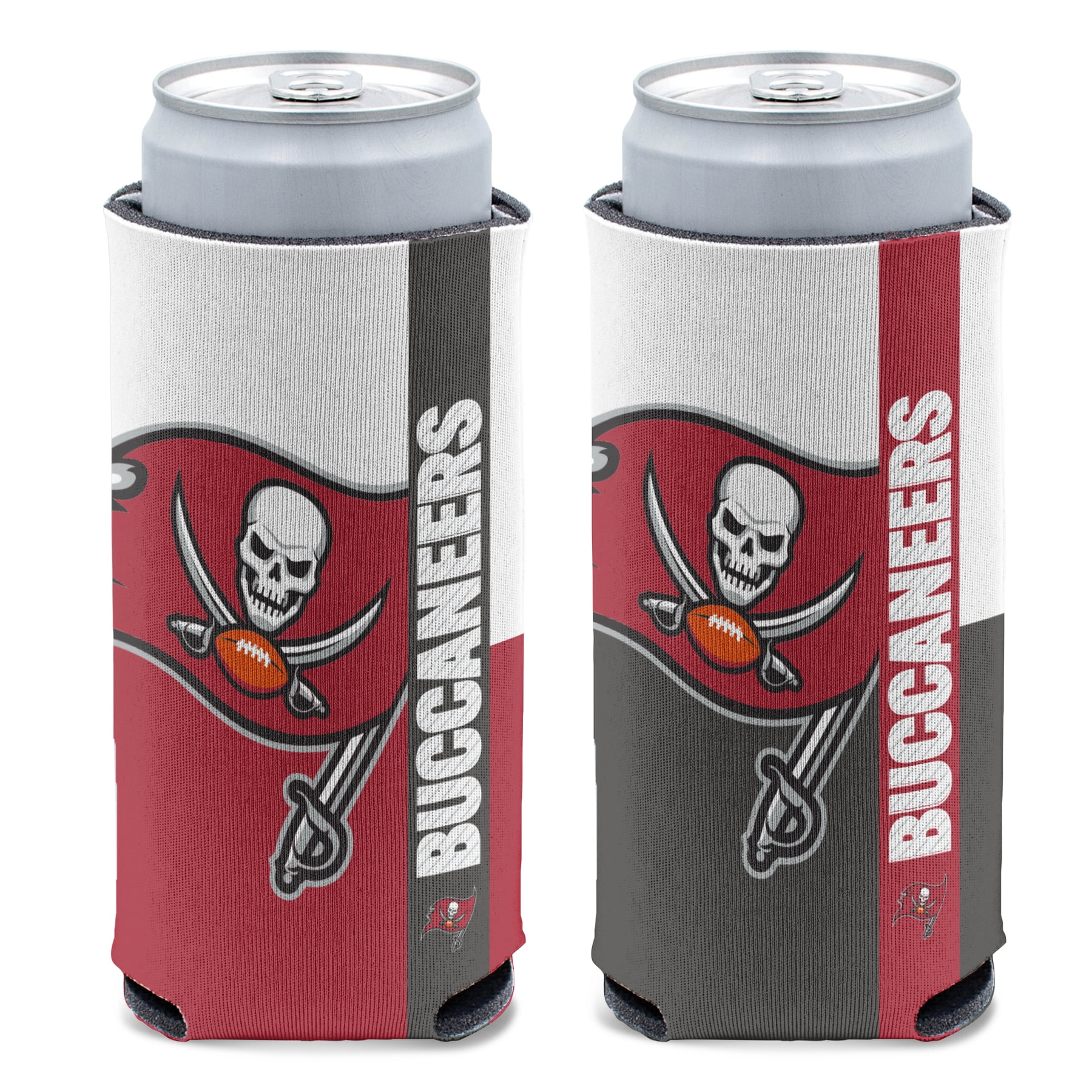 NFL Tampa Bay Bucs Team Stacked 12oz Slim Can Cooler, Collapsible ...
