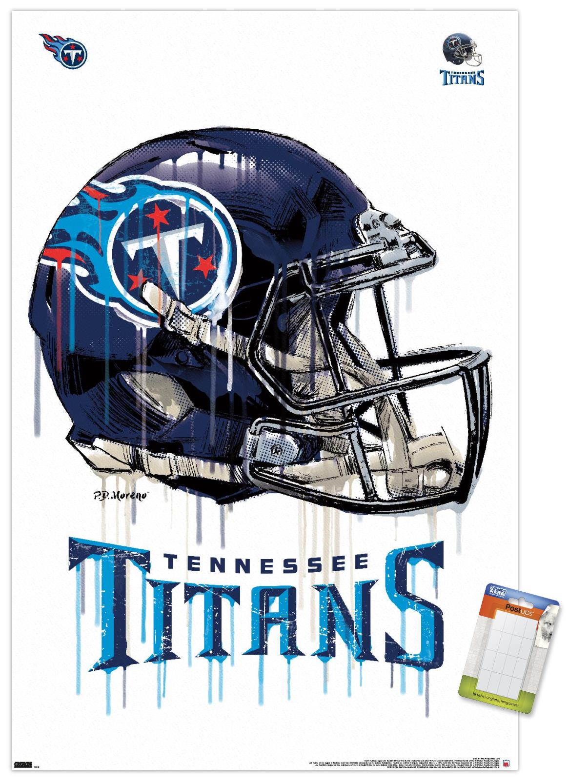 NFL Tennessee Titans - Drip Helmet 20 Wall Poster, 22.375" x 34 ...