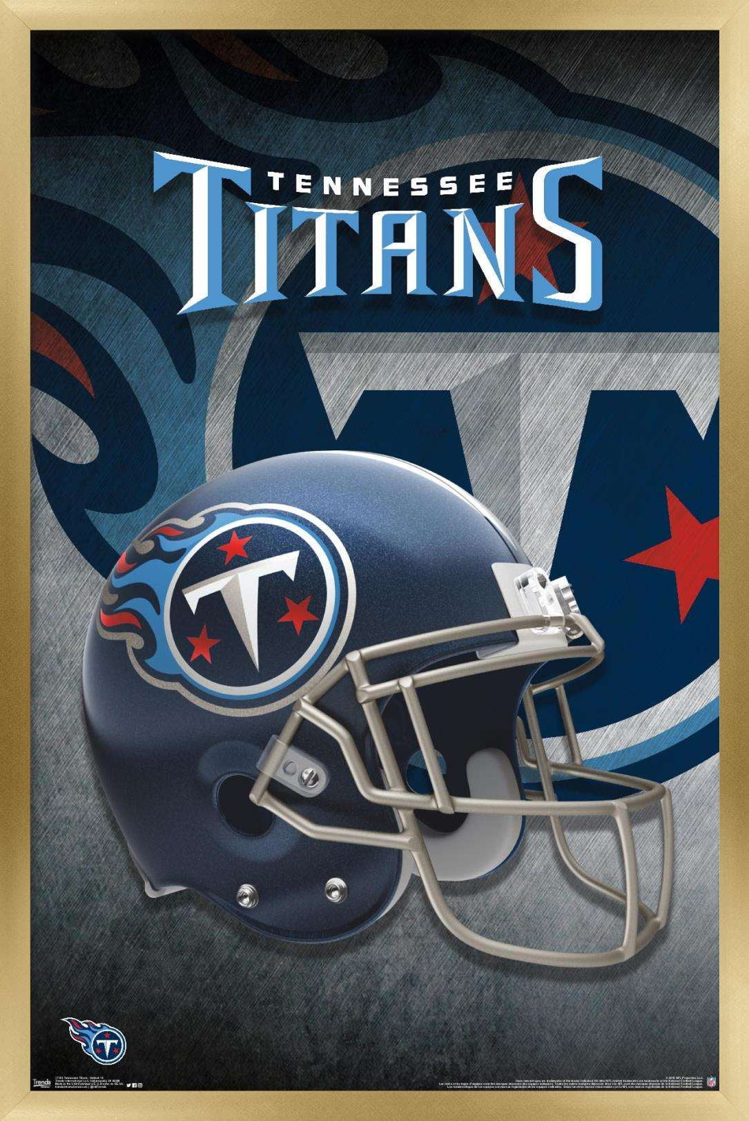 NFL Tennessee Titans - Helmet 18 Wall Poster, 22.375" x 34", Framed ...
