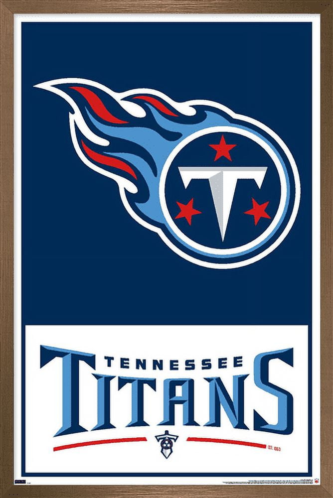 NFL Tennessee Titans - Logo 21 Wall Poster, 22.375" x 34", Framed ...