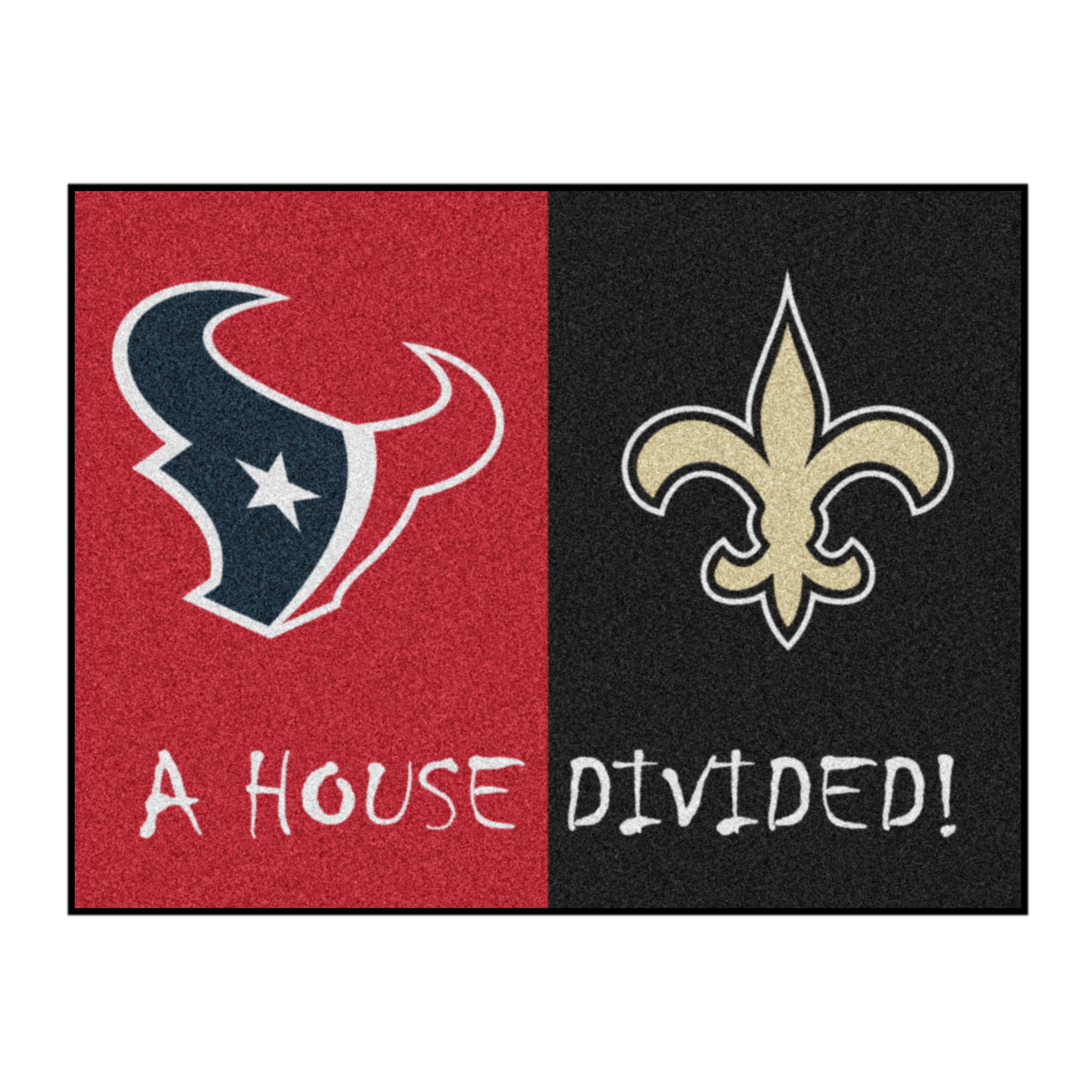NFL Texans-Saints House Divided Rug 33.75x42.5 - Walmart.com