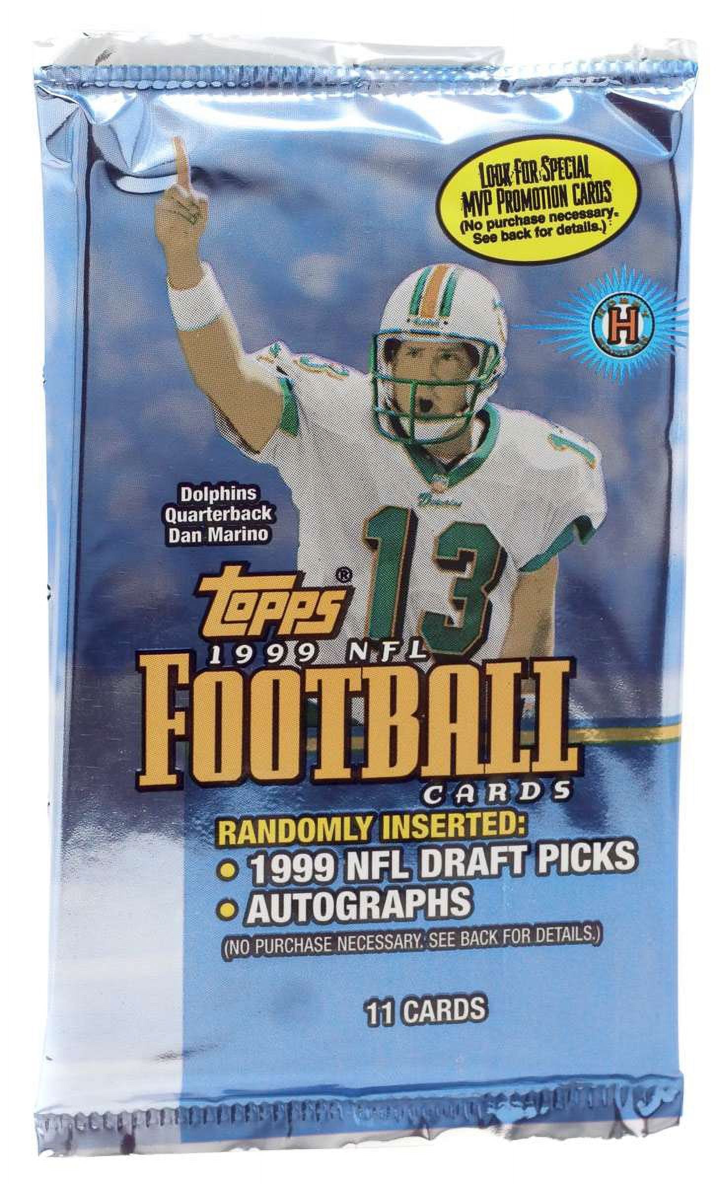 NFL Topps 1999 Football Trading Card HOBBY Pack (11 Cards) - Walmart.com