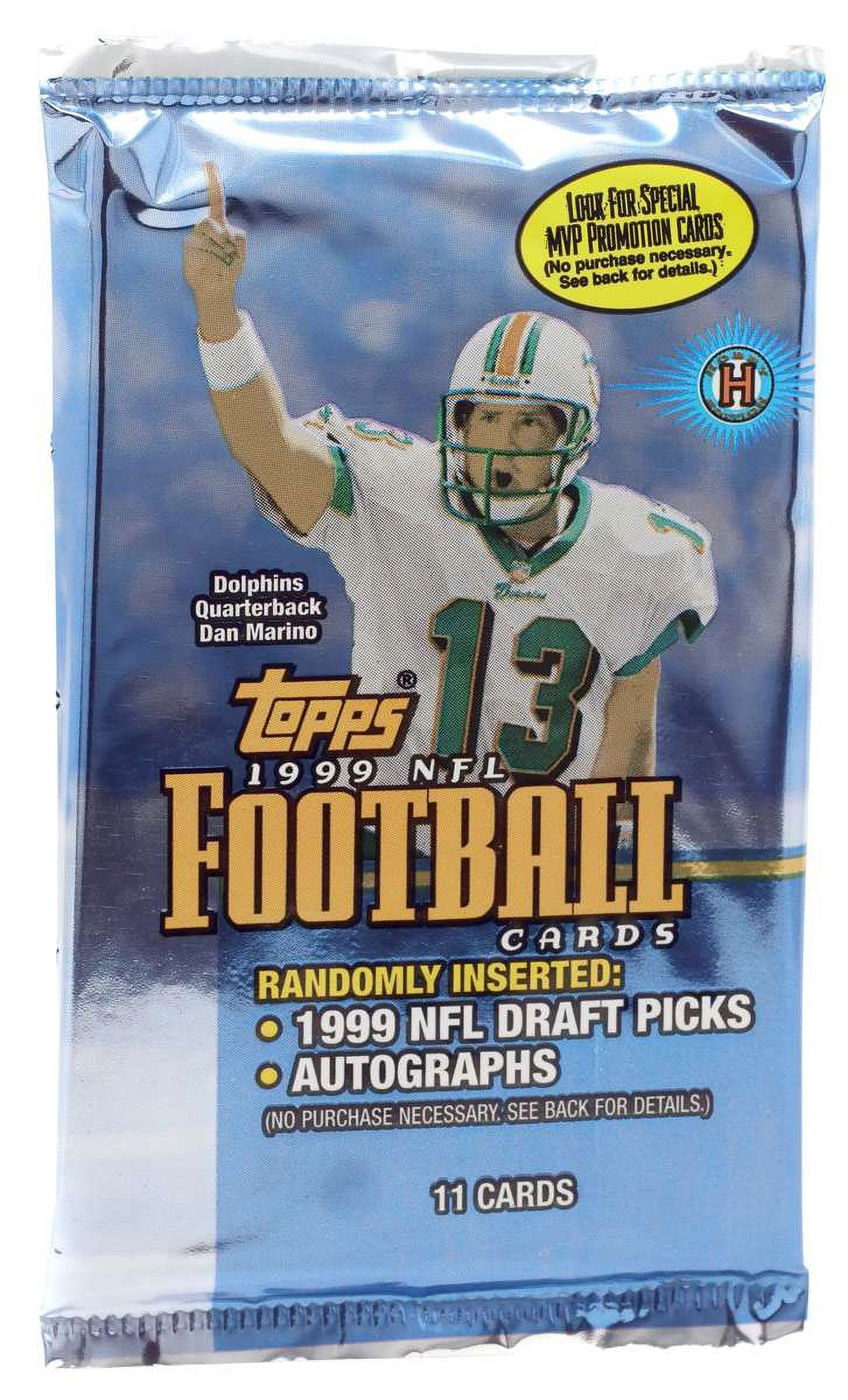 NFL Topps 1999 Football Trading Card HOBBY Pack (11 Cards) - Walmart.com