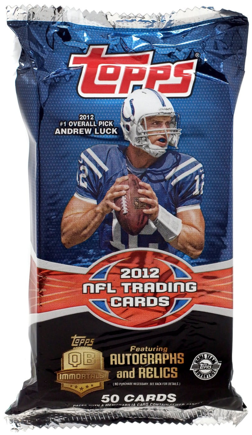NFL Topps 2012 Football Trading Card JUMBO Pack (50 Cards) - Walmart.com
