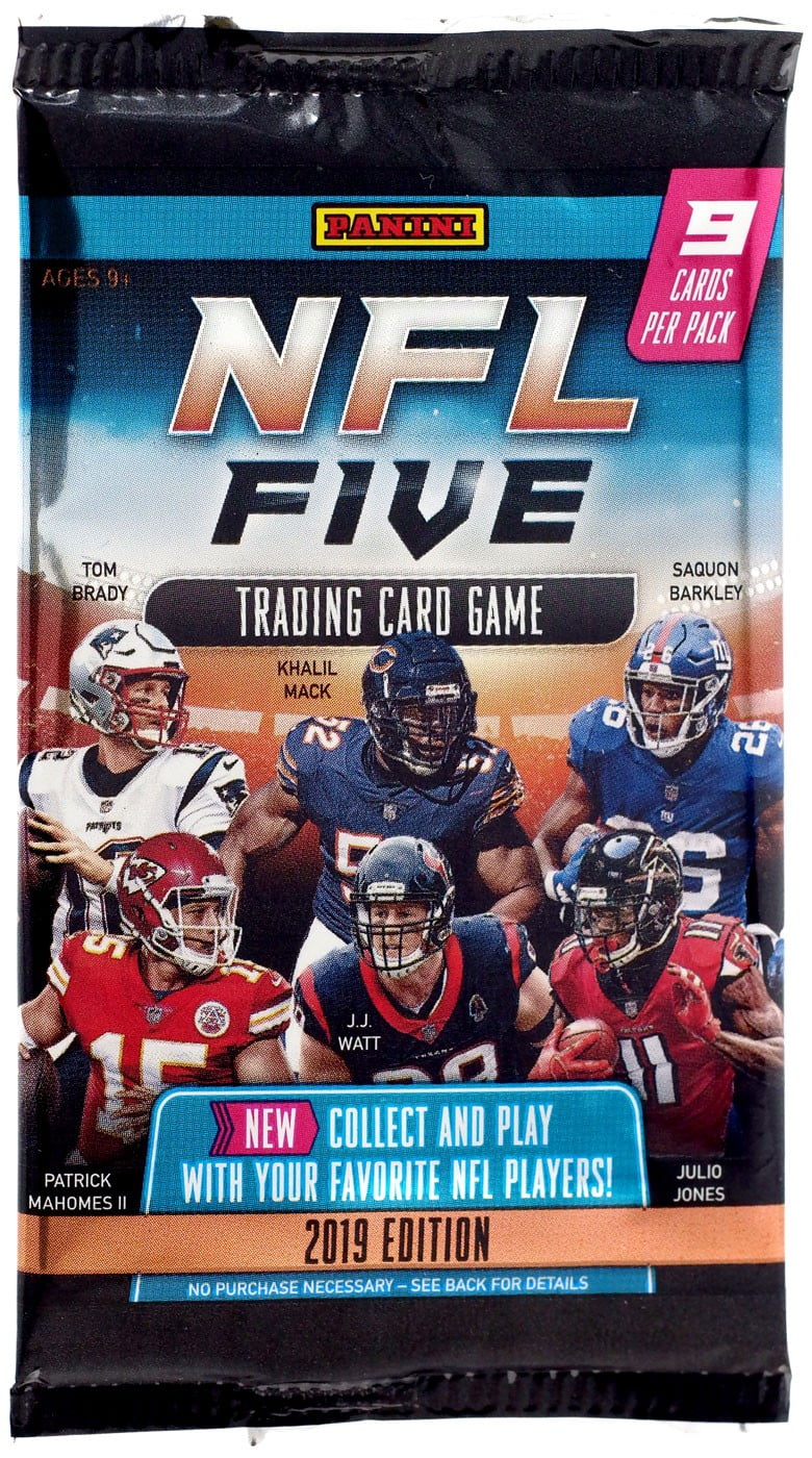 NFL Trading Card Game 2019 Five Football Booster Pack (9 Cards ...