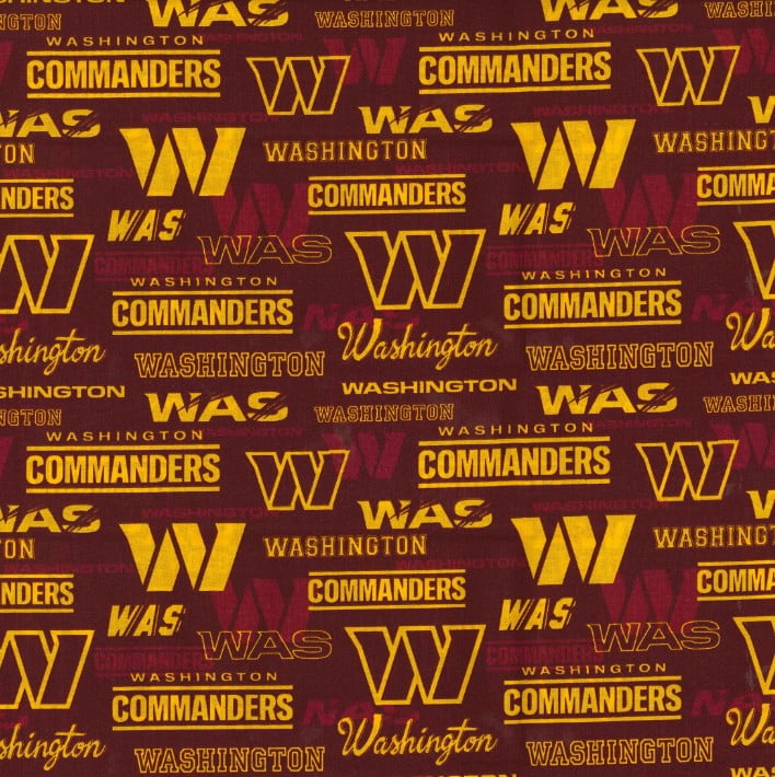 NFL Washington Commanders 100% Cotton Fabric, 58" x 10 Yards, By the ...