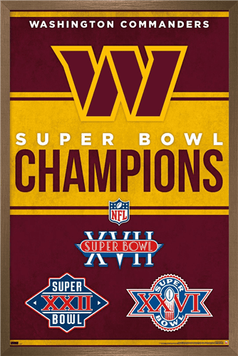 NFL Washington Commanders - Champions 23 Wall Poster, 22.375" x 34 ...