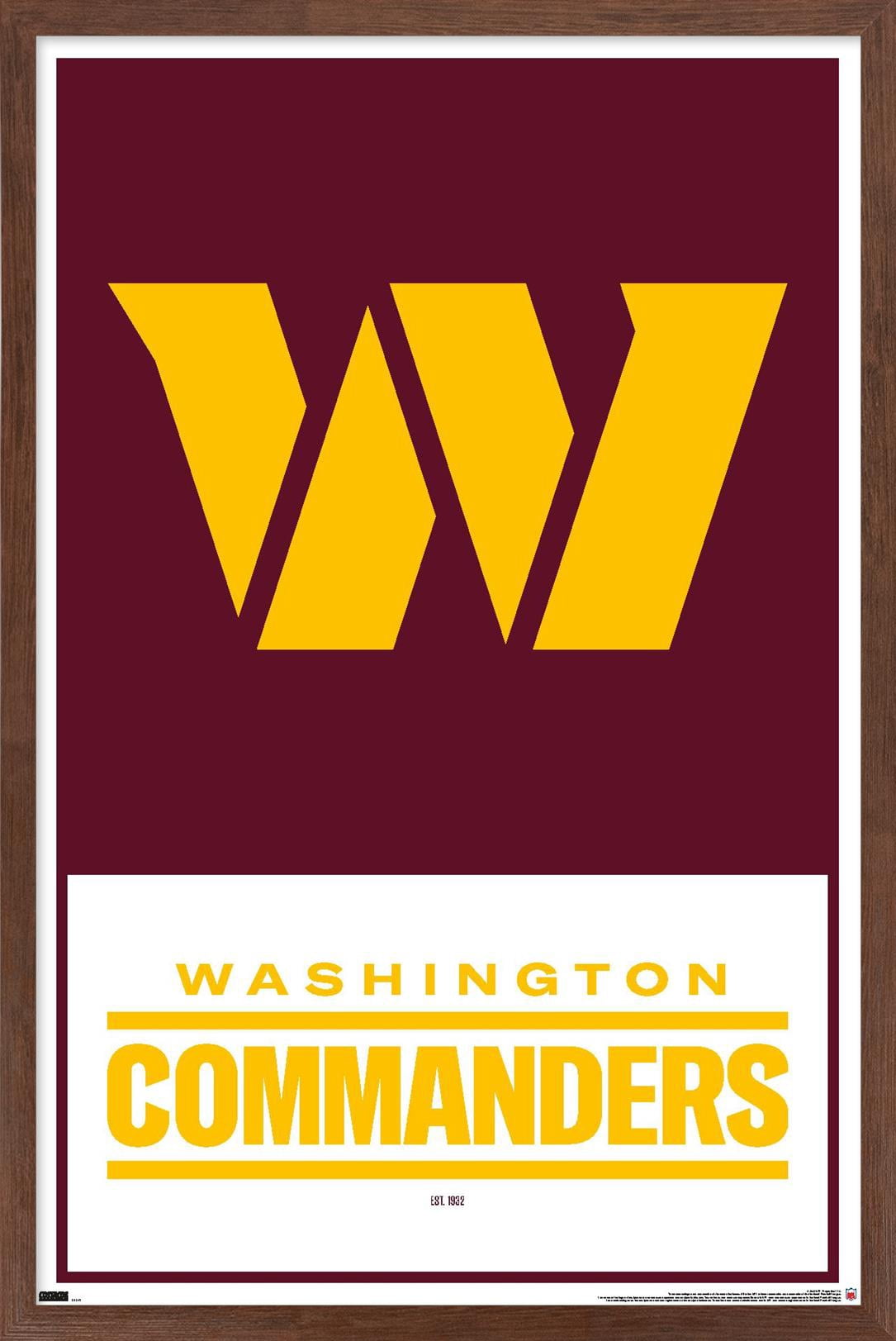 NFL Washington Commanders - Logo 22 Wall Poster, 14.725" x 22.375 ...