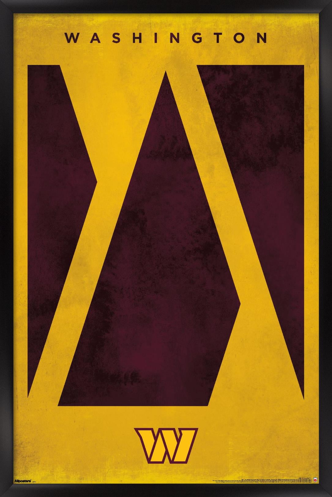 NFL Washington Commanders - Logo 25 Wall Poster, 22.375" x 34" Framed ...