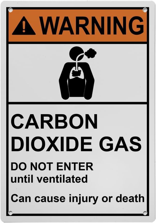 NFPA 12 CO2 Sign 8"x12" - Carbon Dioxide Gas Warning Sign (Do Not Enter ...
