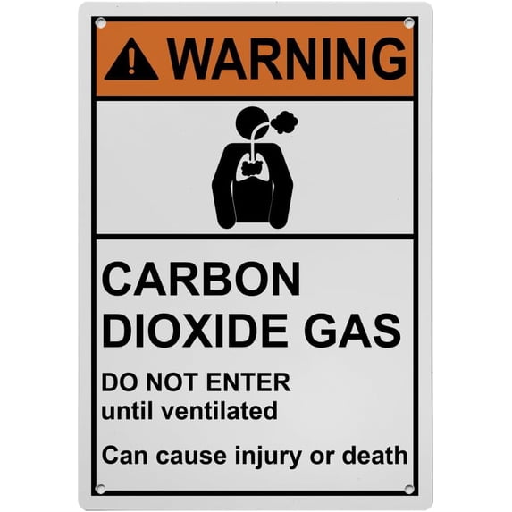 NFPA 12 CO2 Sign 8"x12" - Carbon Dioxide Gas Warning Sign (Do Not Enter ...