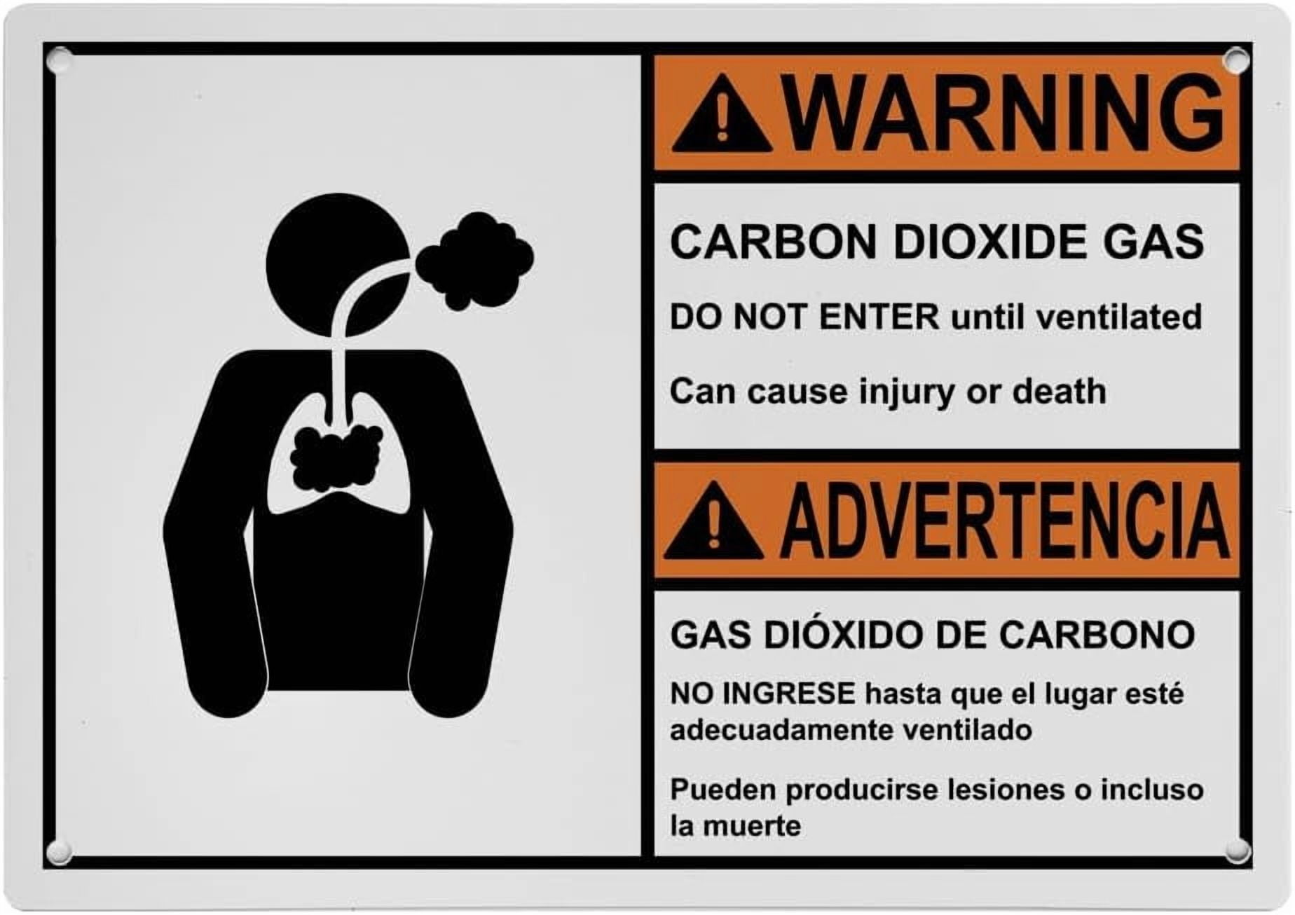 NFPA 12 CO2 Sign 8"x12" - Carbon Dioxide Safety Sign #6, UV Resistant ...