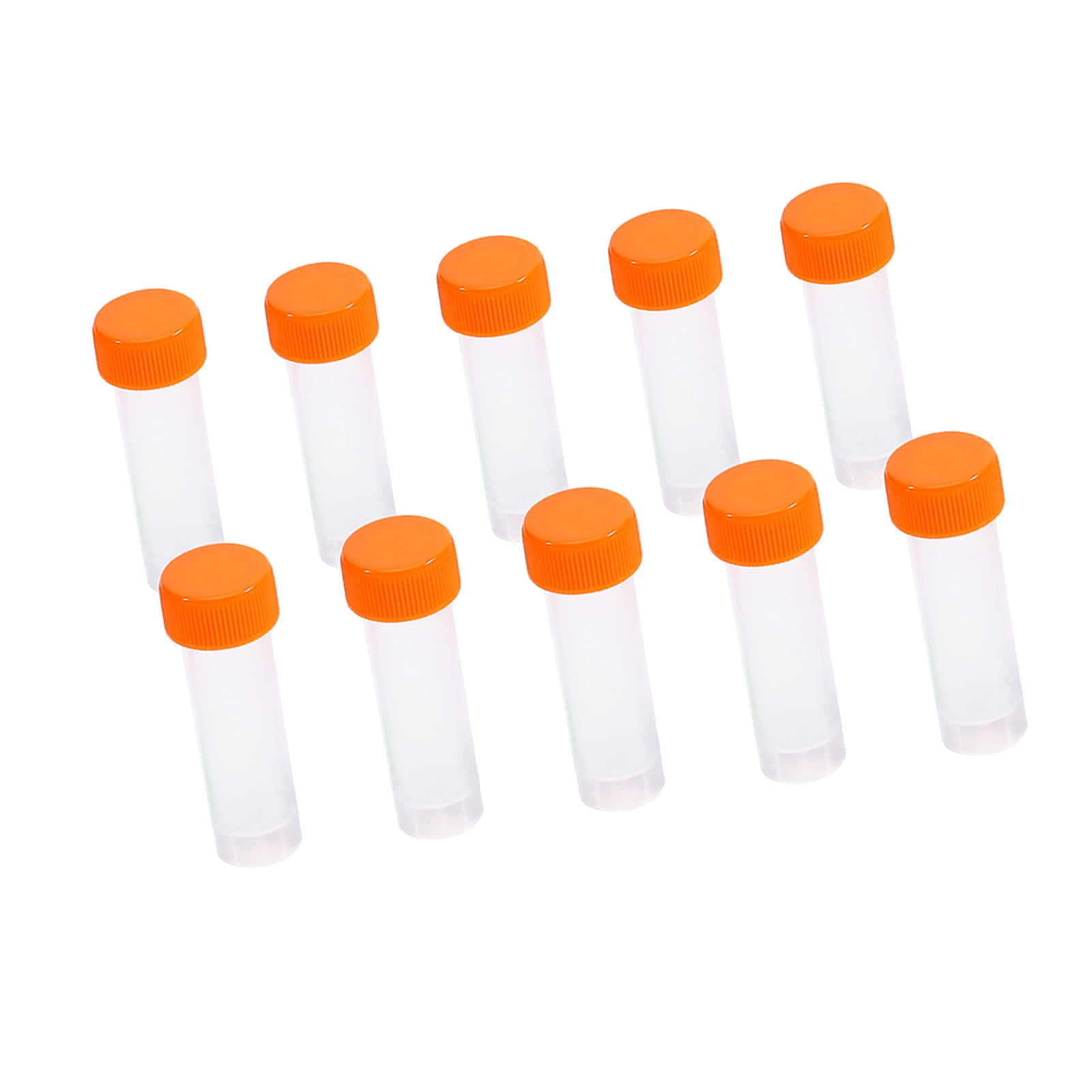 NFTIGB 10pcs 5ml Plastic Frozen Test Tubes Vial Screw Seal Cap Pack ...