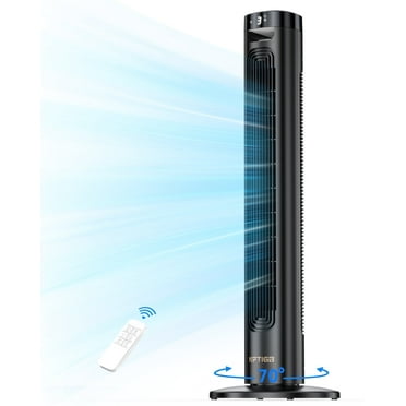 "TaoTronics 36"" Tower Fan with Remote, 65° Oscillation, 12H Timer, LED ...