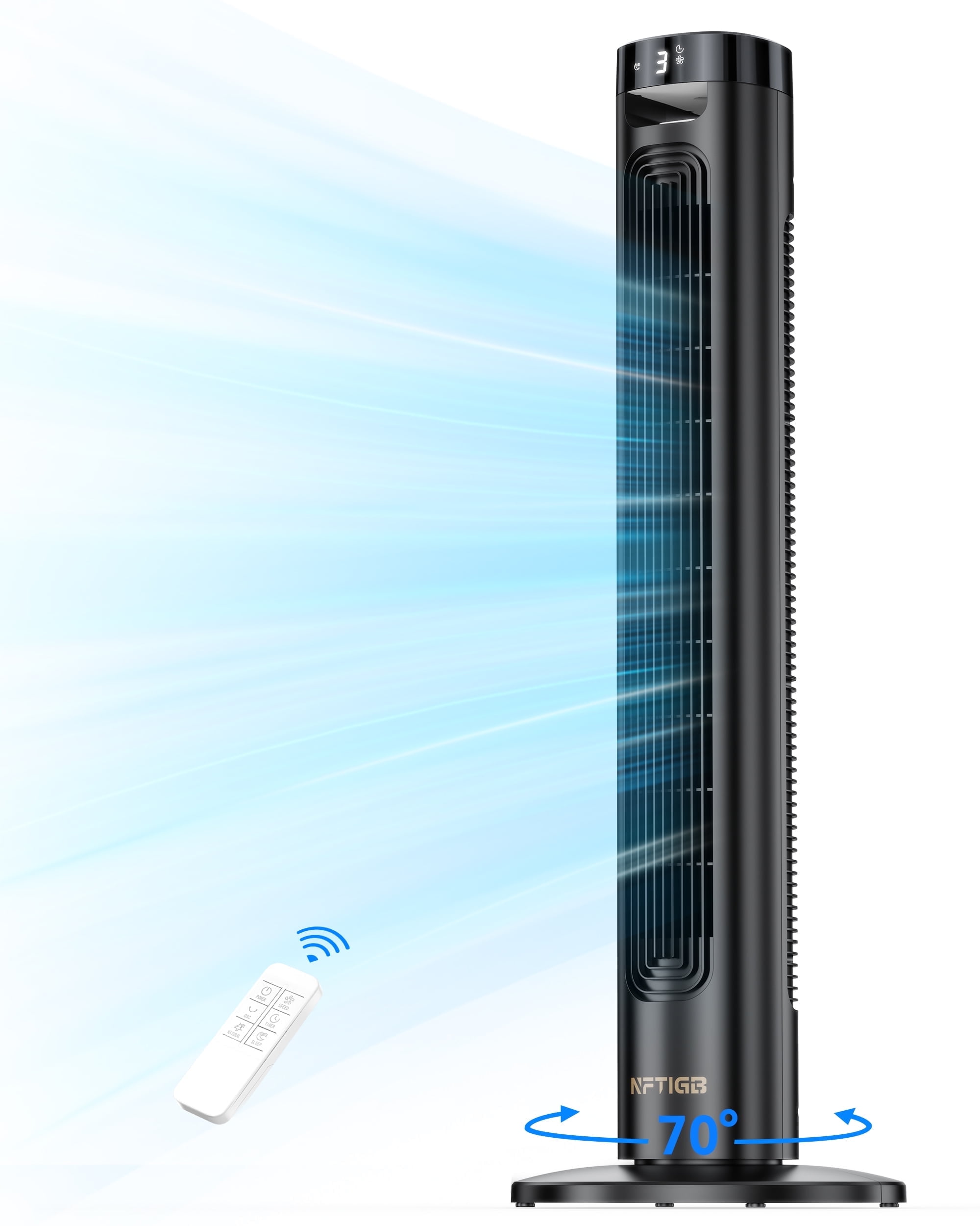 NFTIGB Tower Fans for Home, 36" Standing Floor Fan 75° Oscillating Fan ...